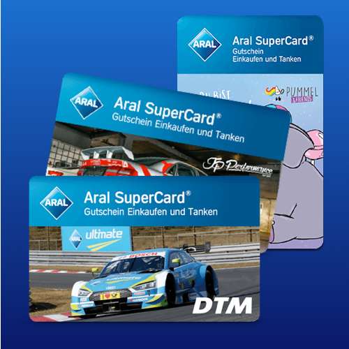 Informationen zu den verschiendenen Aral SuperCards